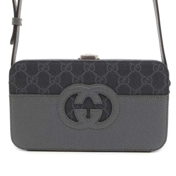 Gucci | Bags | Gucci Cutout Interlocking G Gg Supreme Shoulder Bag ...